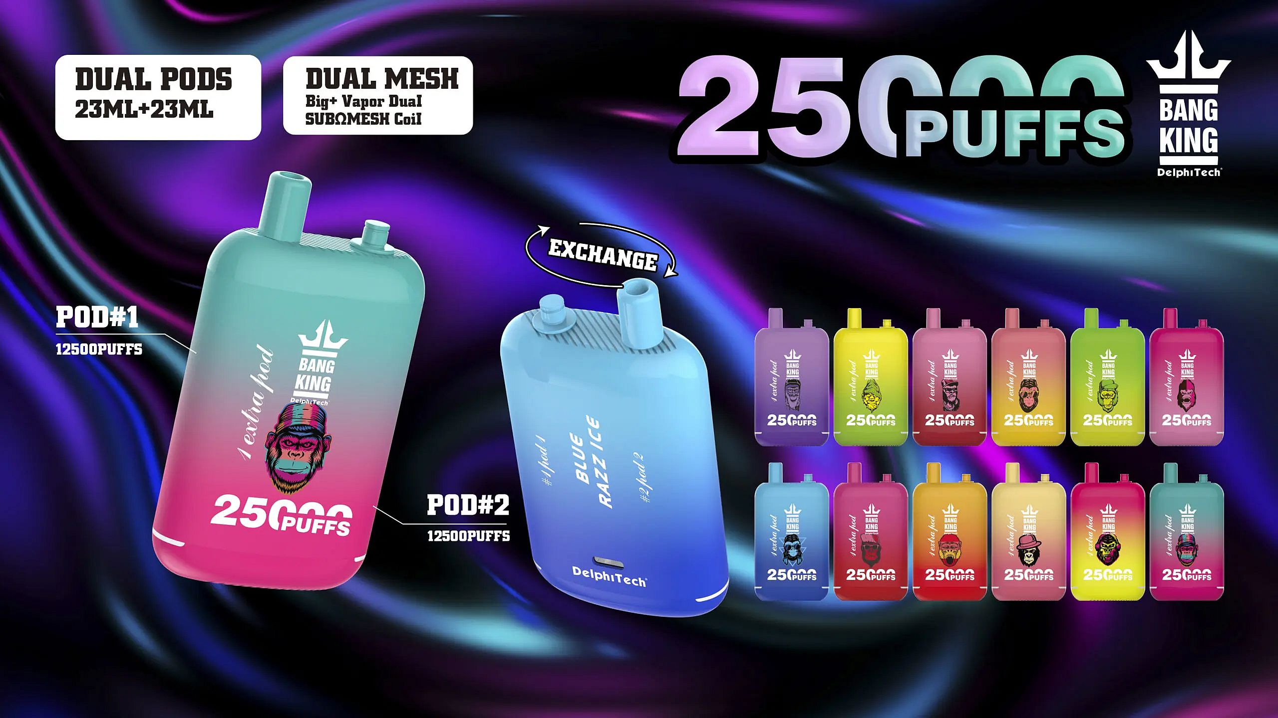 Bang King 25000: Vape usa e getta da 25K Puff con E-Liquid da 46 ml ...