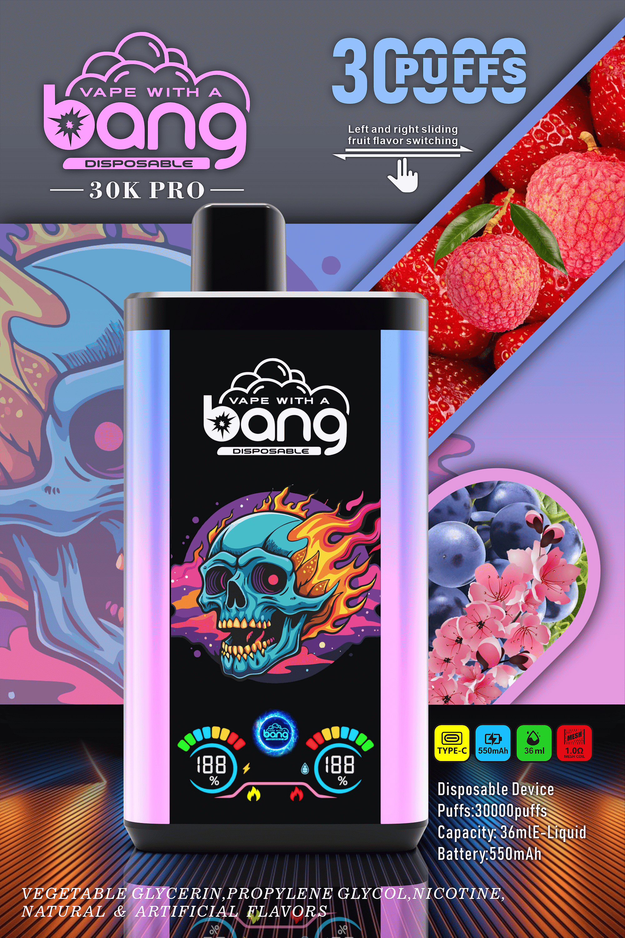 Bang 30K Pro: 30,000 Puffs Disposable Vape with Dual-Flavor System ...