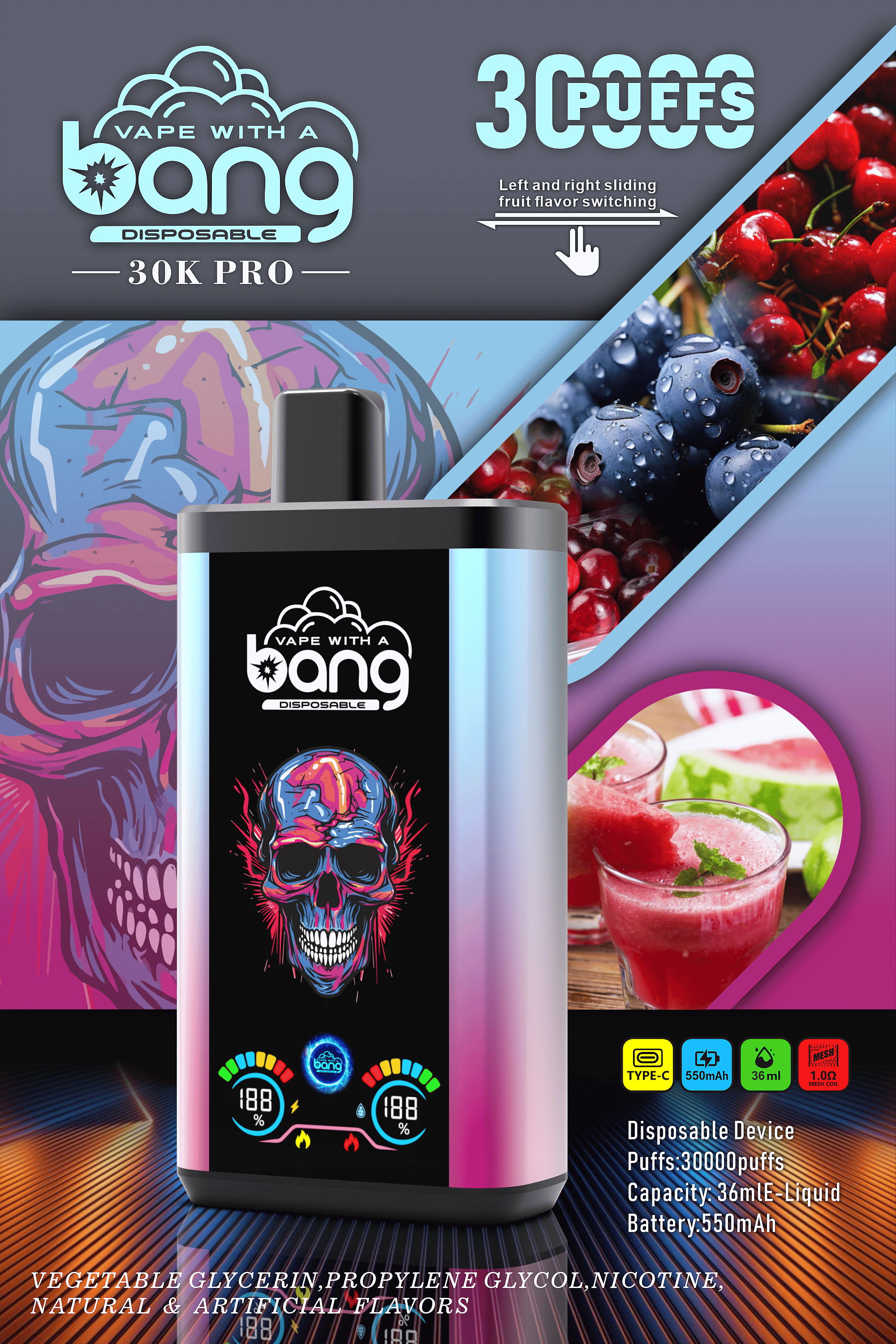 Bang 30K Pro: 30,000 Puffs Disposable Vape with Dual-Flavor System ...