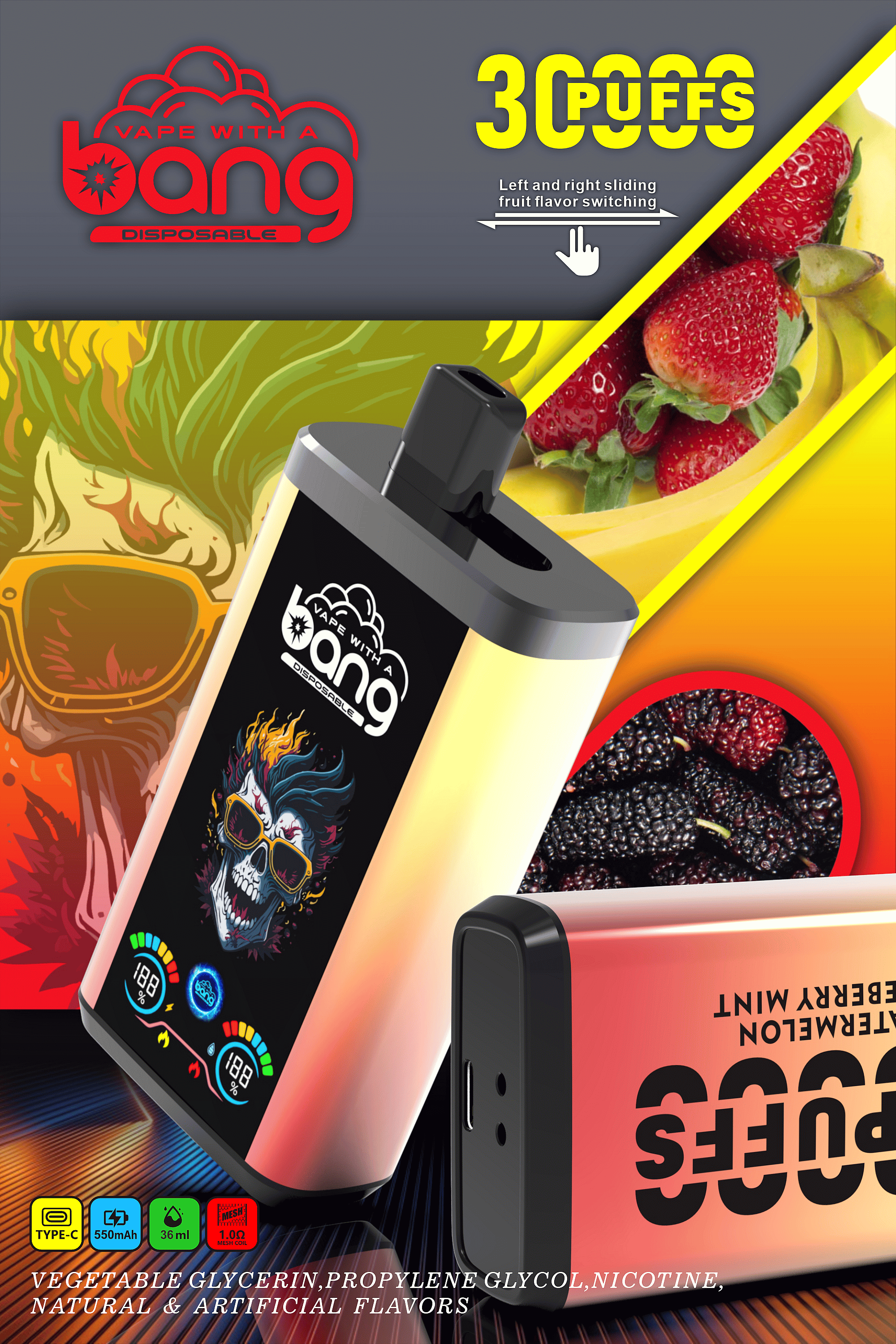Bang 30K Pro: 30,000 Puffs Disposable Vape with Dual-Flavor System ...