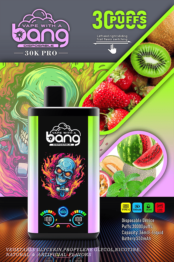 Bang 30K Pro: 30,000 Puffs Disposable Vape with Dual-Flavor System ...