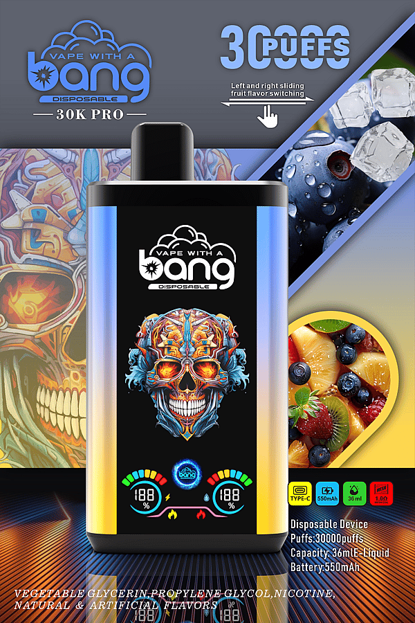 Bang 30K Pro: 30,000 Puffs Disposable Vape with Dual-Flavor System - BangVapes