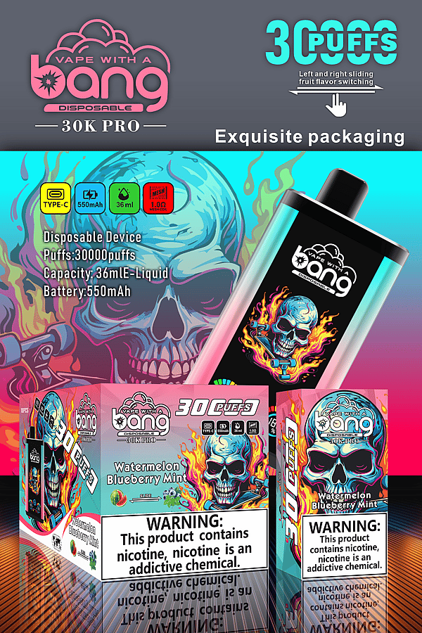 Bang 30K Pro: 30.000 trekjes wegwerp-vape met dual-flavor-systeem ...