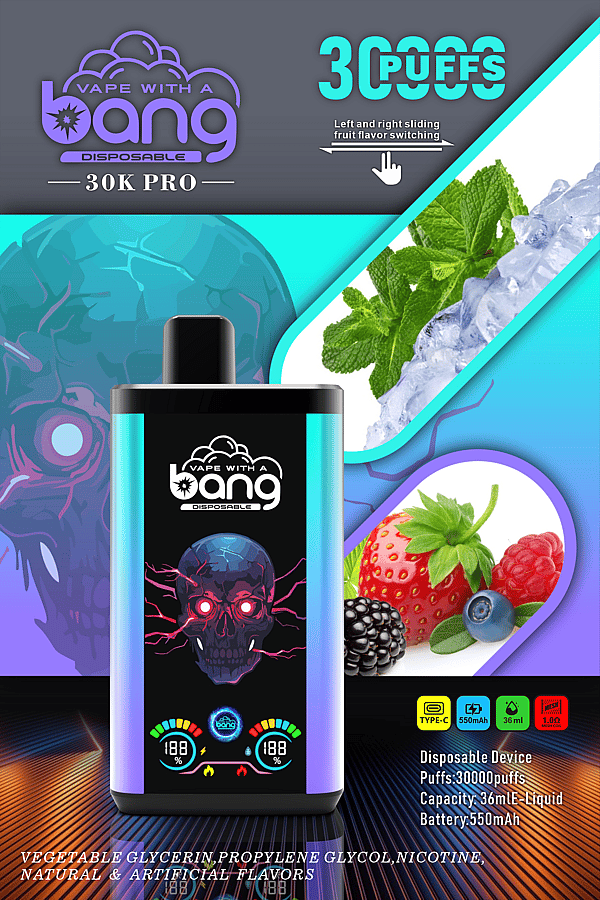 Bang 30K Pro: 30,000 Puffs Disposable Vape with Dual-Flavor System - BangVapes
